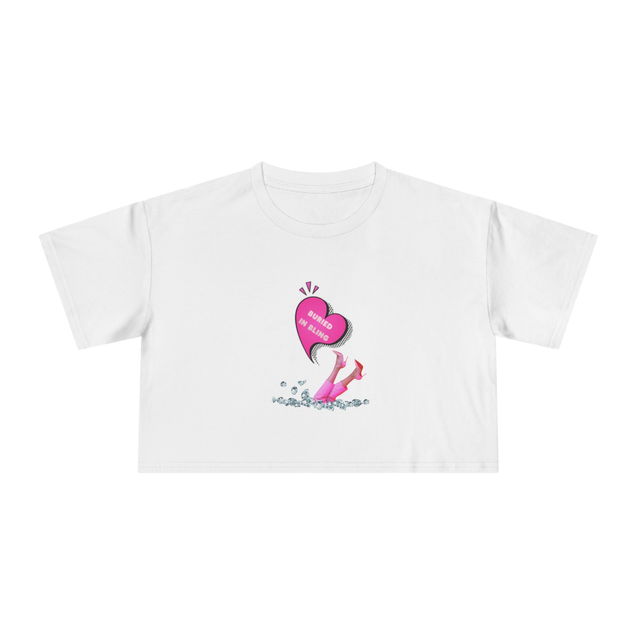 Buried in Bling - Crop Top – Quirky Cotton Tees & More